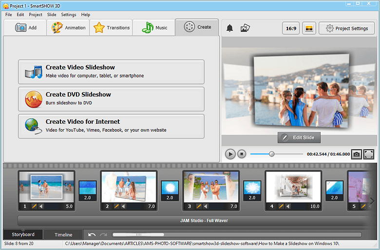 How To Make A Slideshow On Windows 10 SmartSHOW 3D
